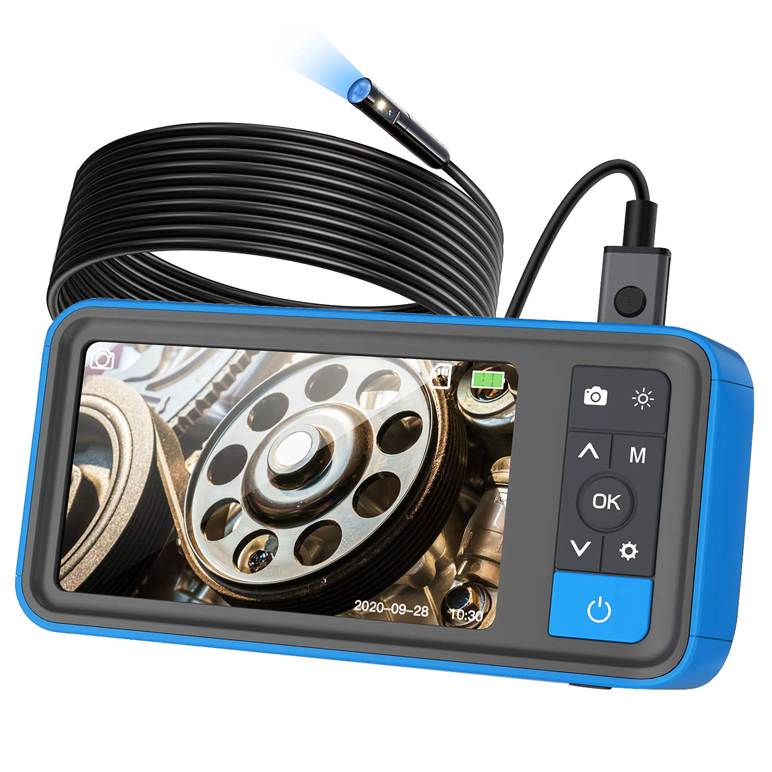 Inspection Camera Industrial Endoscope HD 1080p Dual Lens 4.5" Screen ...