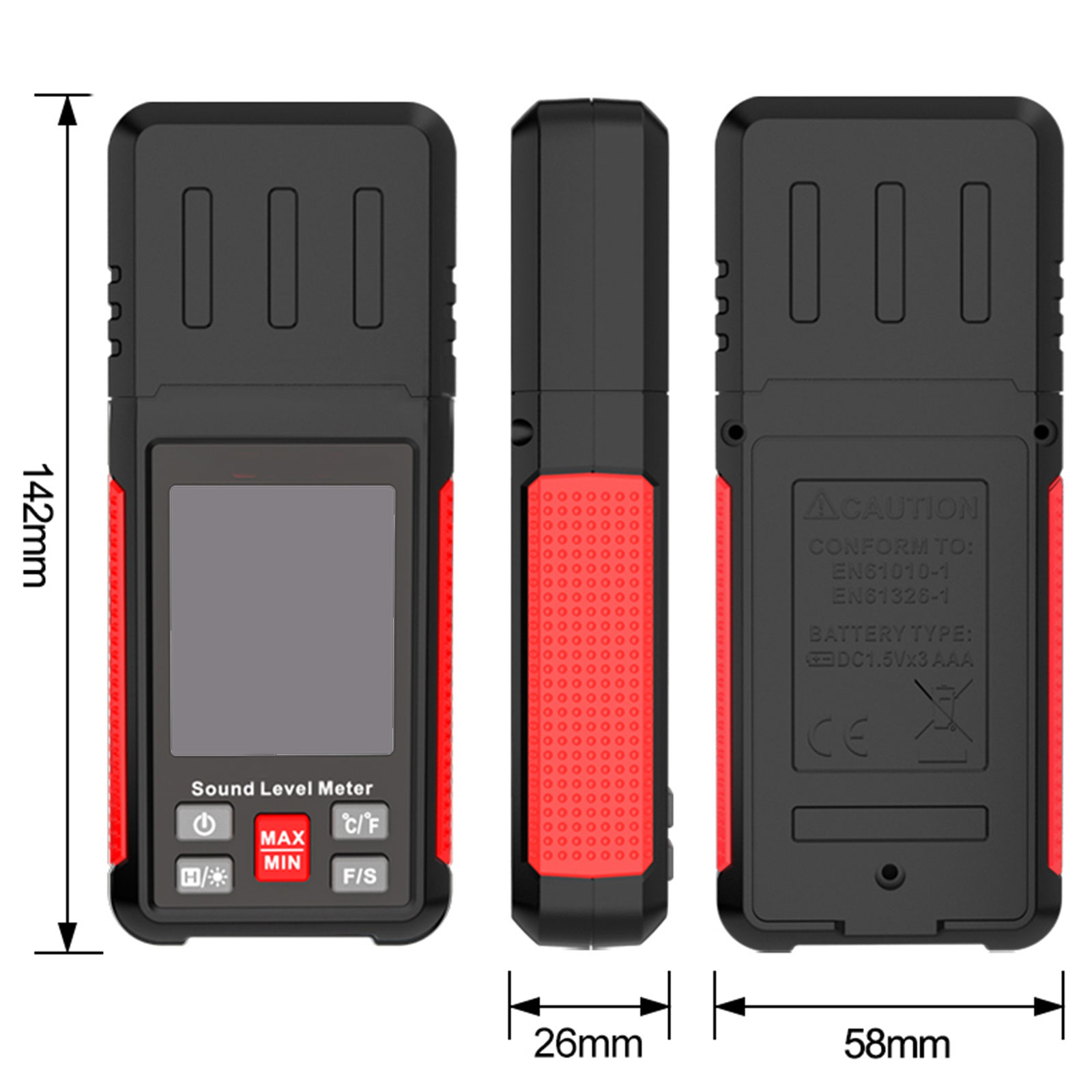 Digital Decibel Meter Sound Level Meter Noise Meter A Frequency Weight ...