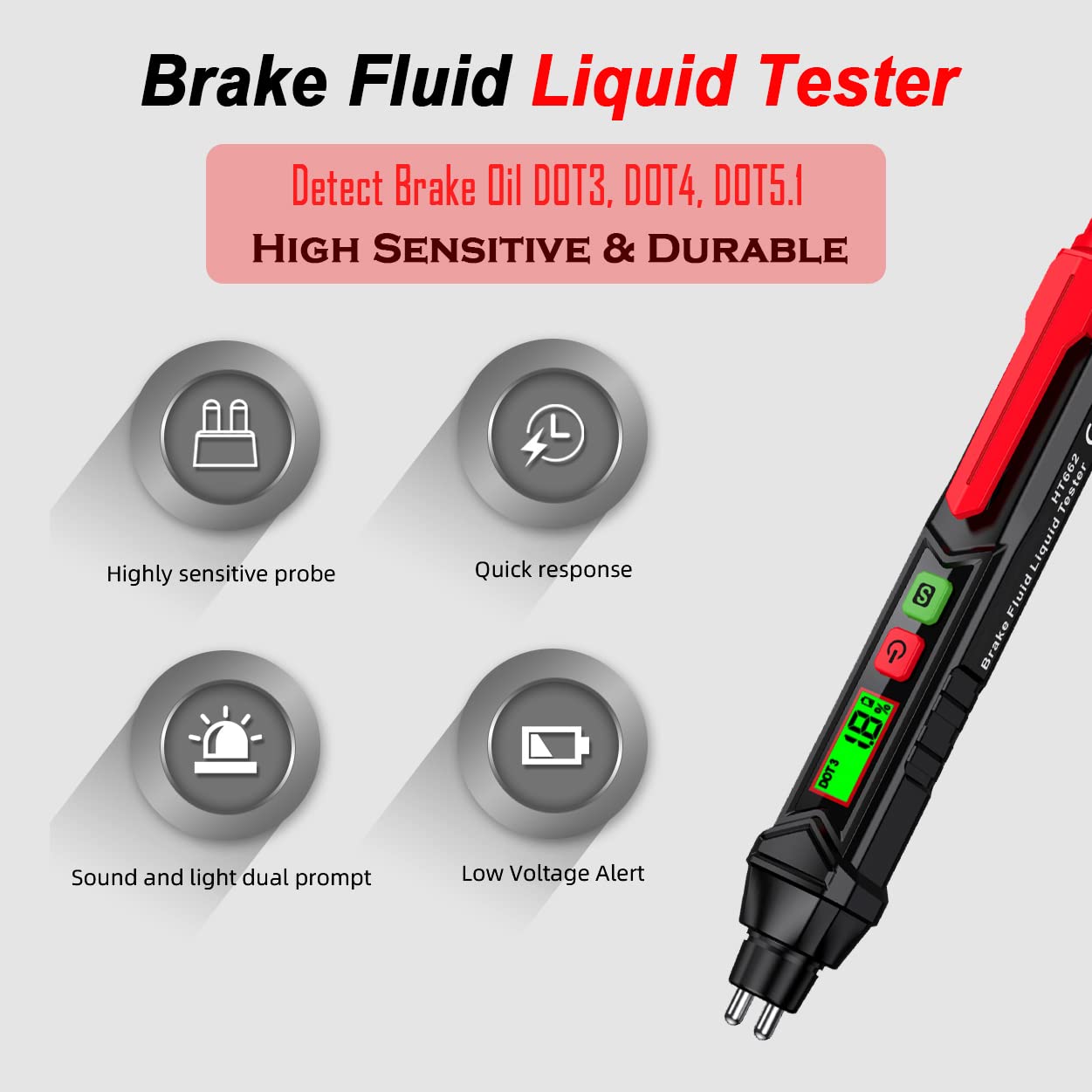 Brake Fluid Liquid Tester, Automotive Brake Fluid Content Detector ...