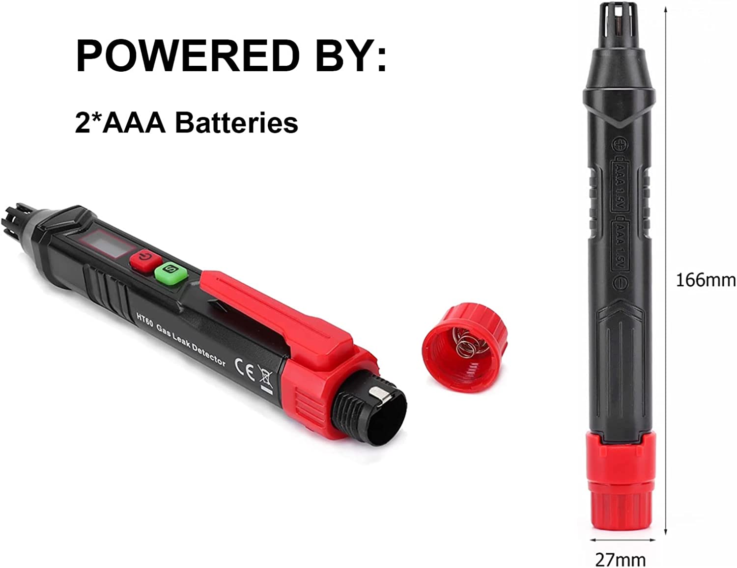 Gas Leak Detector Pen, Portable Handheld Gas Sniffer with Audible ...