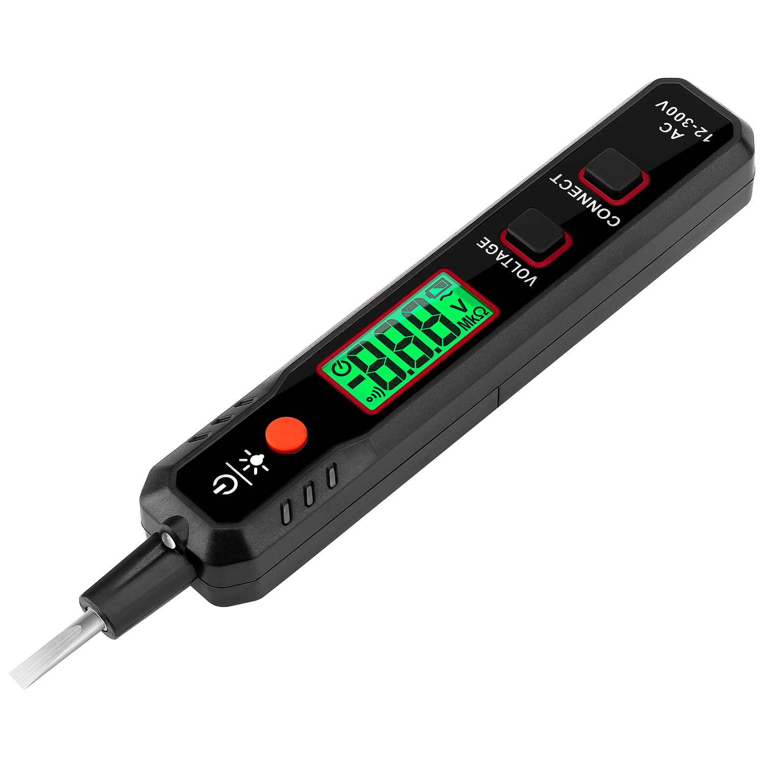 AC Voltage Tester 12~300V, 50/60HZ Electrical Screwdriver LCD Display ...