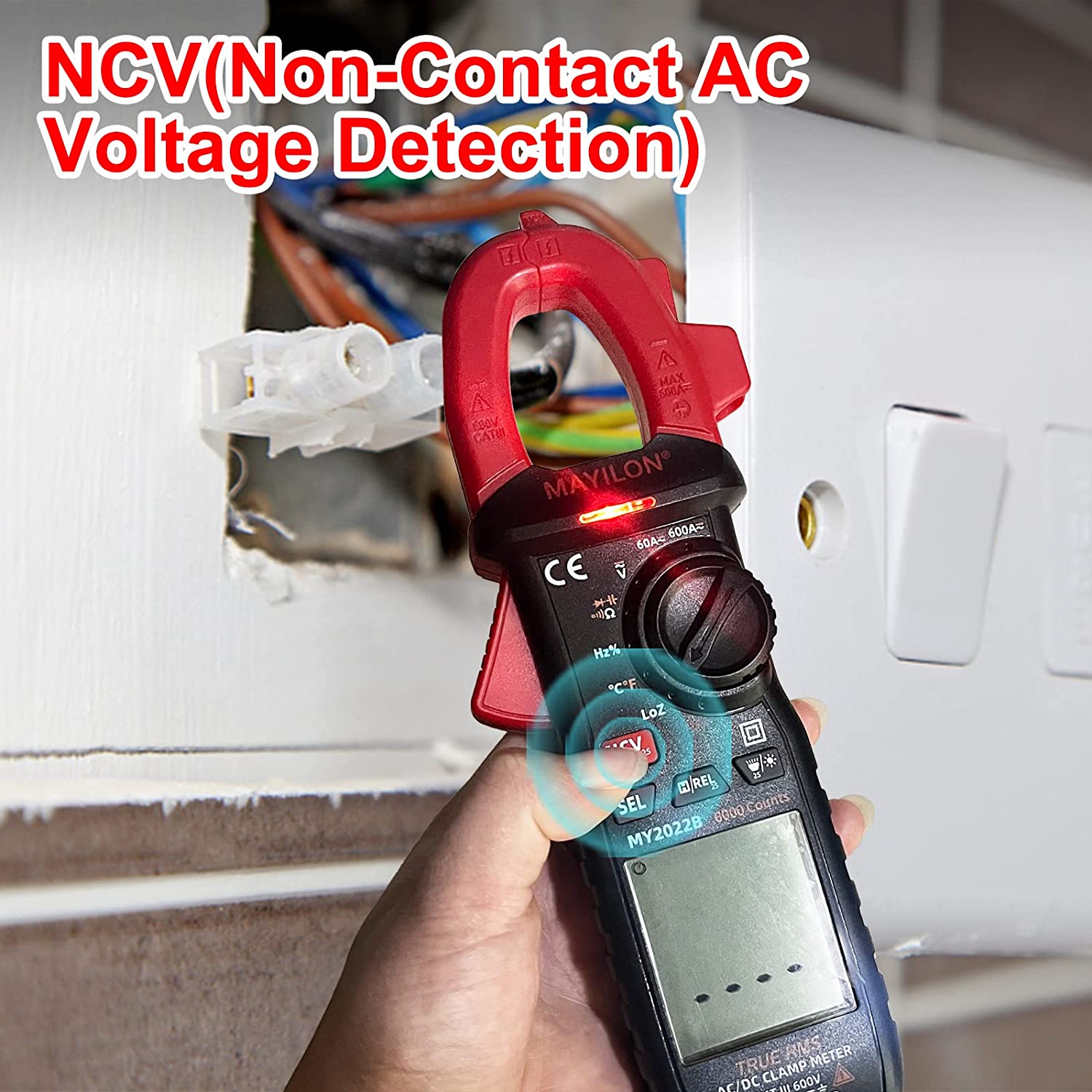 Digital Clamp Meter AC/DC 600A 6000 Counts Multimeter Voltage Tester ...